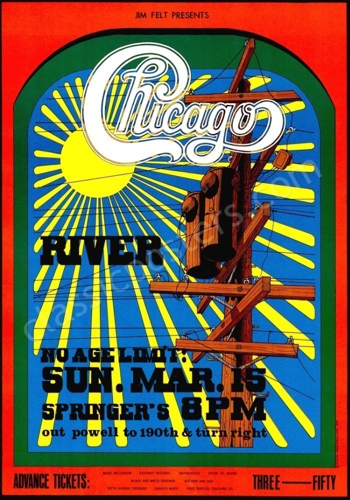 Colorful 1970 Chicago Portland Poster