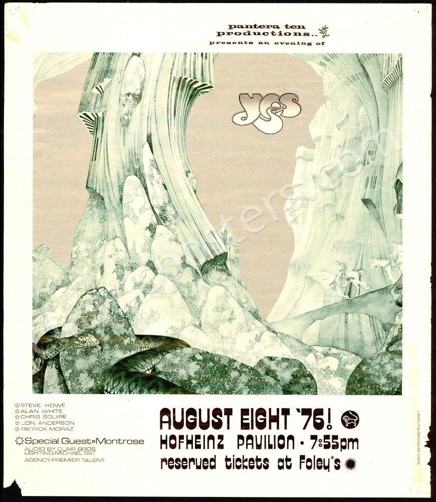 1976 Yes Houston Poster